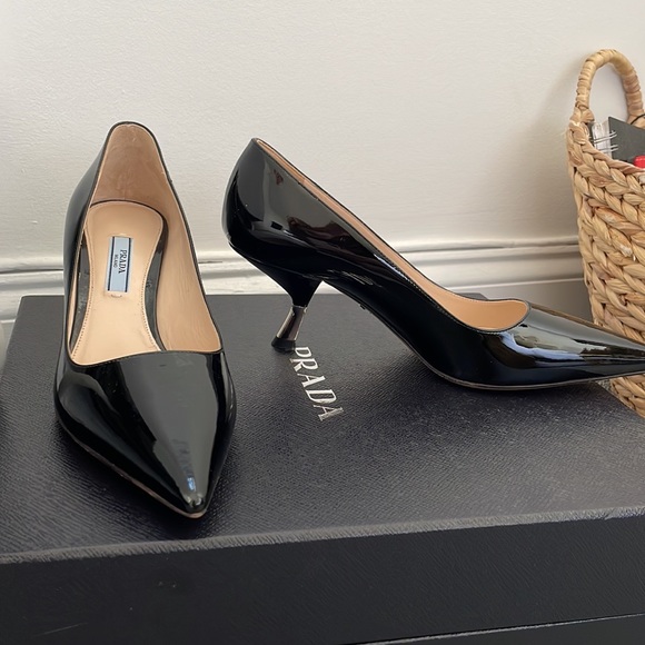 Prada | Shoes | Prada Patent Invertedheel 65mm Pump Black | Poshmark